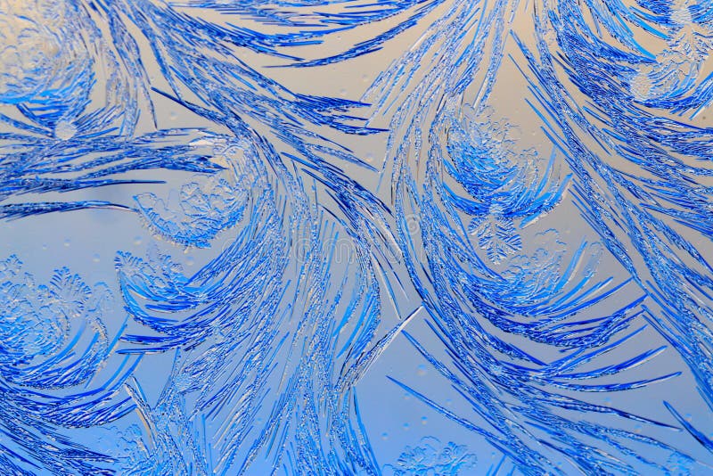 Natural Pattern on Glass at Dawn of the Sun Stock Photo - Image of ...