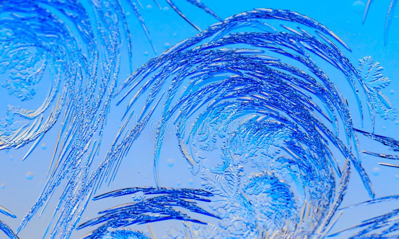 Natural Pattern on Glass at Dawn of the Sun Stock Image - Image of ...