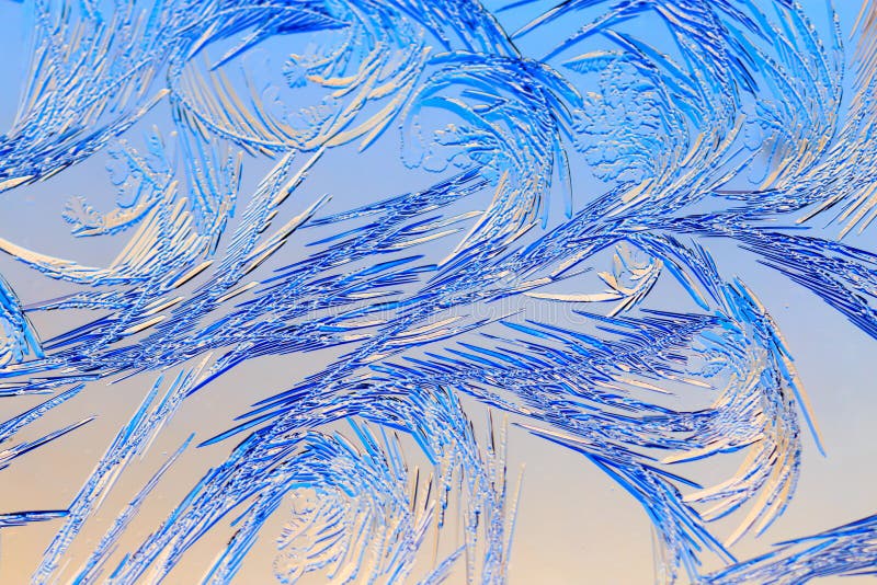 Natural Pattern on Glass at Dawn of the Sun Stock Photo - Image of ...