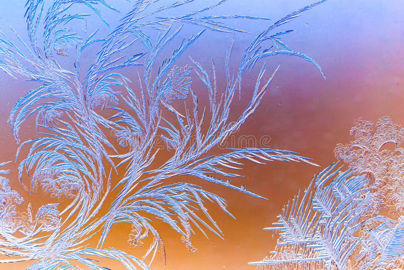 Natural Pattern on Glass at Dawn of the Sun Stock Photo - Image of ...