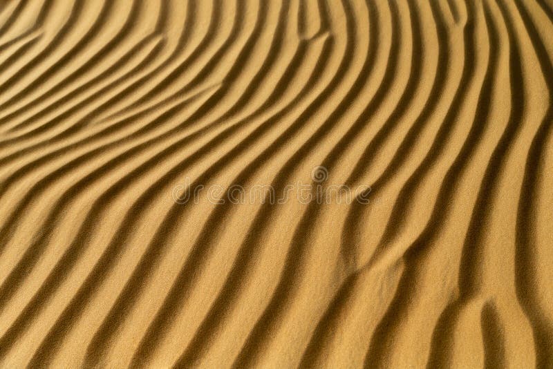 Natural Pattern of the Sand Dune in the Desert in Abu Dhabi. Closeup ...
