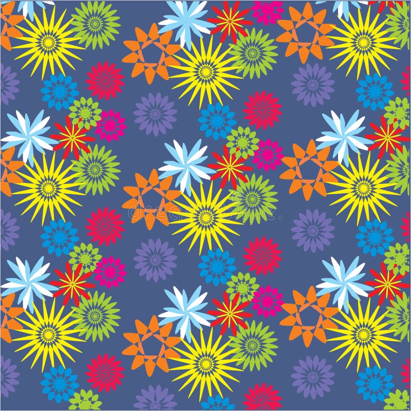Natural Pattern or Wallpaper with Different Flowers Stock Vector ...