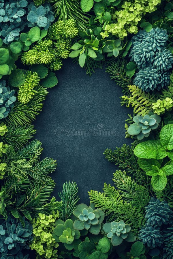 Natural Patterns of Greenery Overlaid with a Clean Geometric Grid ...