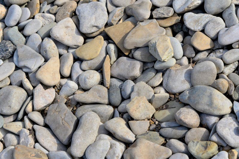 Natural Pebble Background. Gray Pebbles Close-up Stock Photo - Image of ...