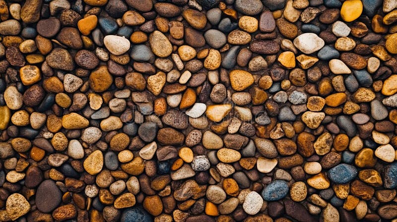Natural Pebble Texture Background with Smooth, Rounded Stones in a ...