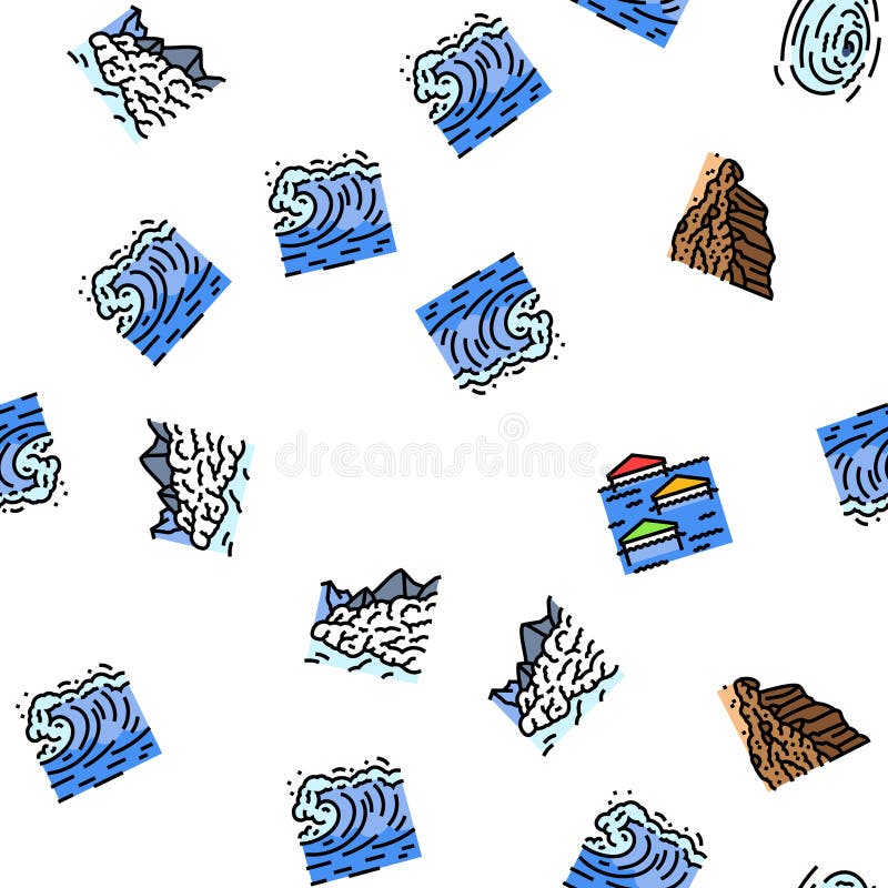 Natural Phenomena Weather Sun Seamless Pattern Vector Stock Vector ...