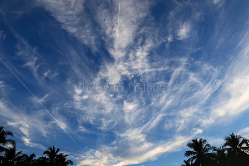 Natural Phenomenon of Clouds and Evening Sky Stock Image - Image of ...