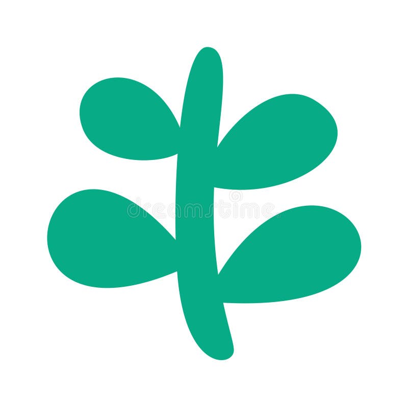 Natural Plant Botanical Design Element Stock Vector - Illustration of ...