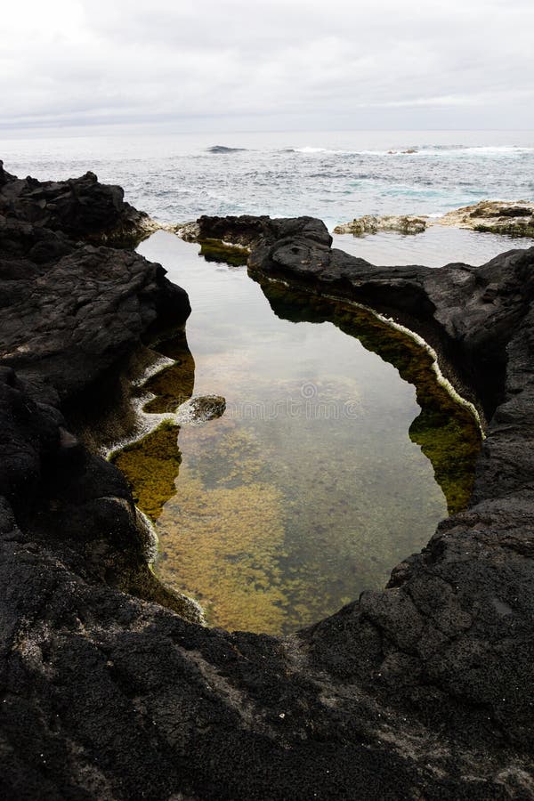 Natural pool in Portugal stock image. Image of nature - 193886481