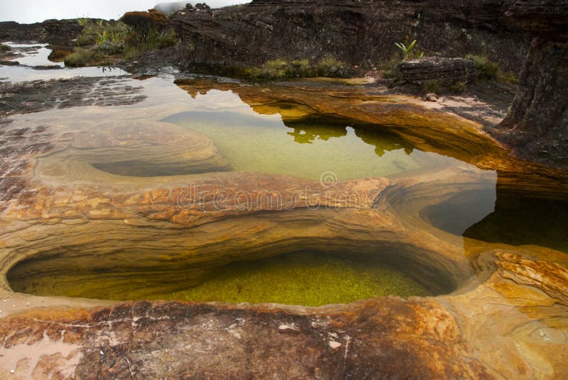 Natural Pools, Mount Roraima Stock Photo - Image of nature, puddle ...