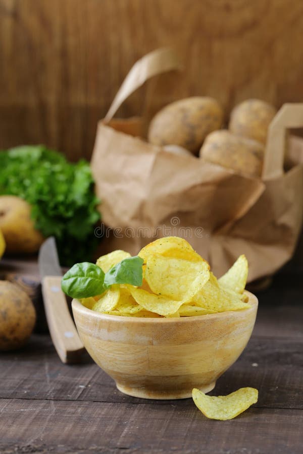 Natural potato chips stock image. Image of golden, chips - 141619699