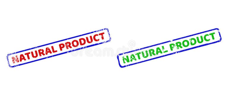 NATURAL PRODUCT Bicolor Rough Rectangular Stamp Seals with Rubber Surfaces Stock Illustration ...