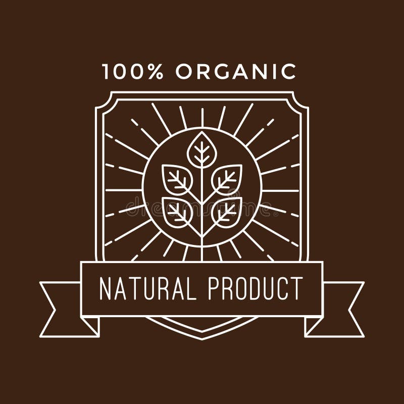 Natural Product Label. Vector Illustration Decorative Background Design ...