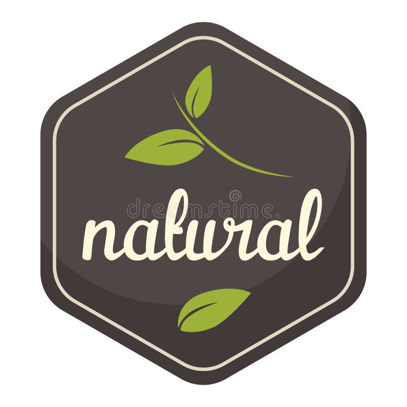 Natural Product Label. Vector Illustration Decorative Design Stock ...