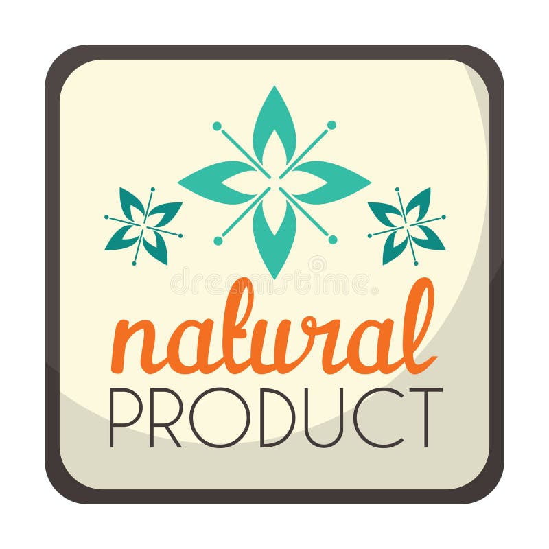 Natural Product Label. Vector Illustration Decorative Design Stock ...