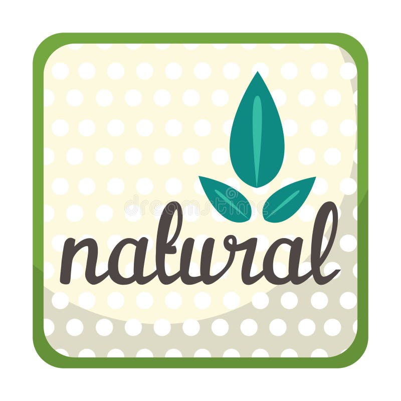 Natural Product Label. Vector Illustration Decorative Design Stock ...