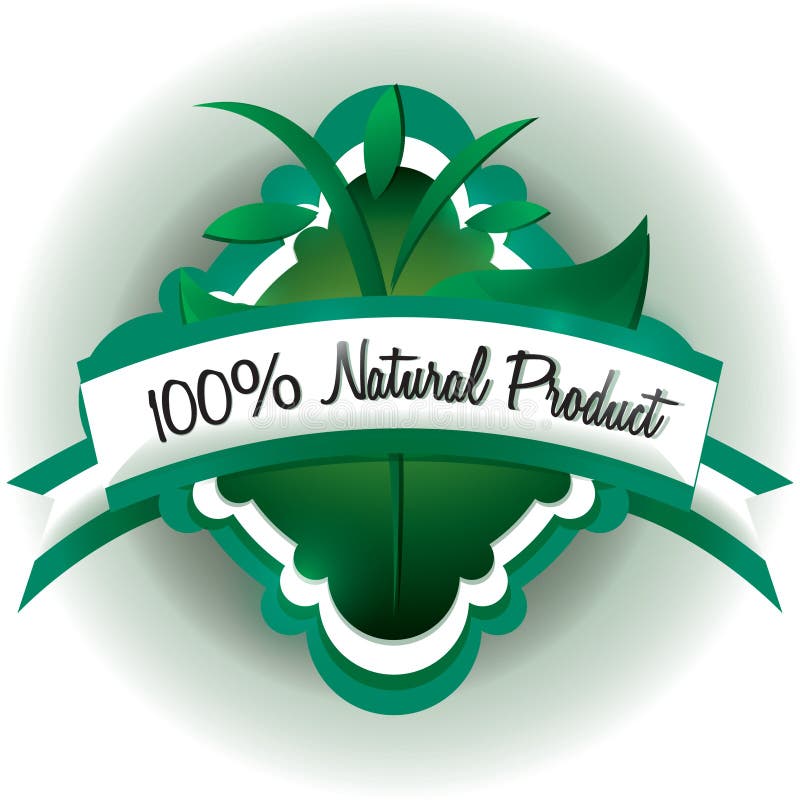 Natural Product Label. Vector Illustration Decorative Design Stock ...