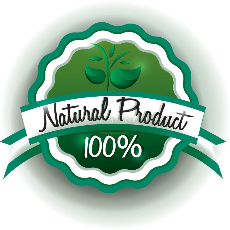 Natural Product Label. Vector Illustration Decorative Design Stock ...