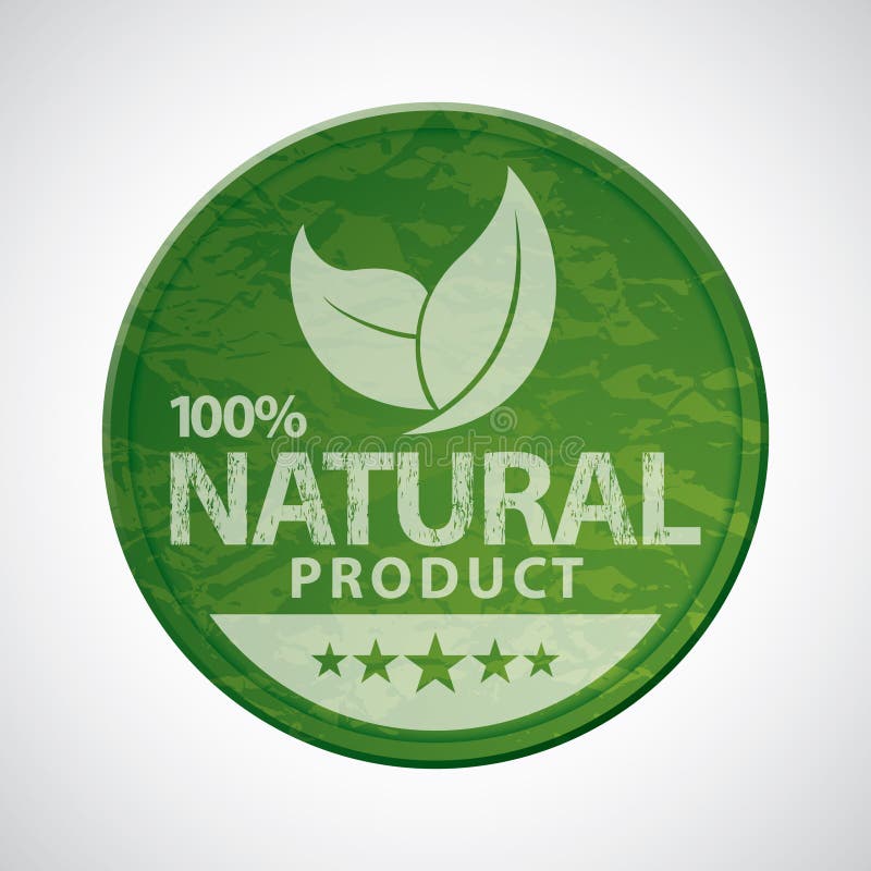 Natural Product Label. Vector Illustration Decorative Design Stock ...