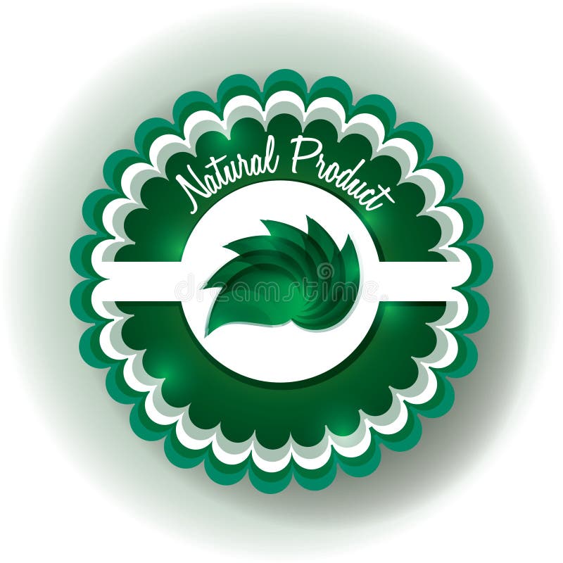 Natural Product Label. Vector Illustration Decorative Design Stock ...