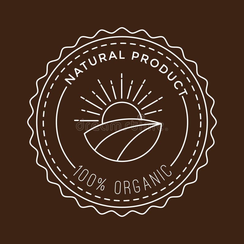 Natural Product Label. Vector Illustration Decorative Design Stock ...