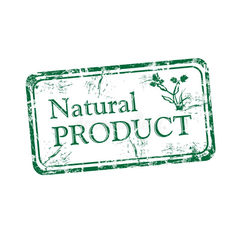 Natural Product Guarantee Stamp Stock Vector - Illustration of healthy ...