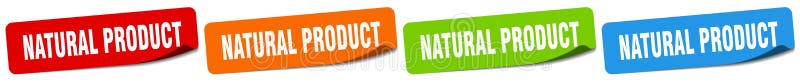 Natural Product Sticker. Natural Product Sticker Set on White ...