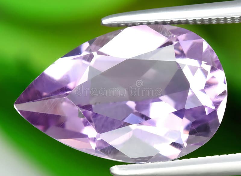 Natural Purple Amethyst Quartz Gem on the Background Stock Illustration ...