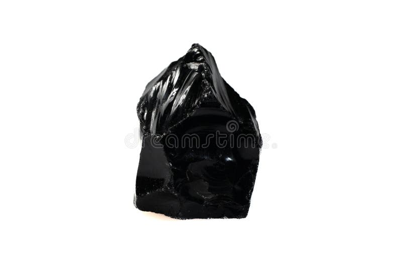 Natural Raw Obsidian Gemstone with Glossy Texture and Unique Formation ...