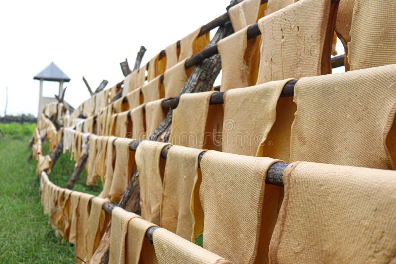 Natural Raw Rubber Sheets on Factory Stock Image - Image of ...