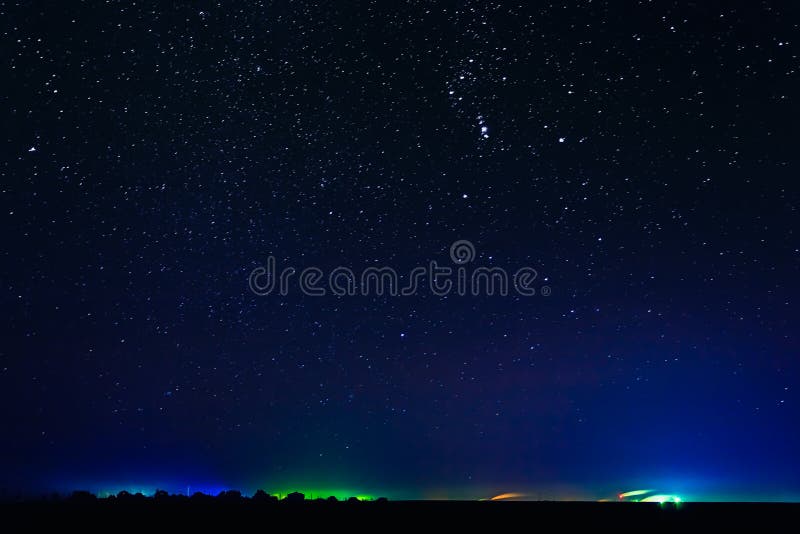 Natural Real Night Sky Stars Background Stock Image - Image of lights ...
