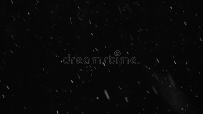 Natural Real Snow Footage on Black Background Isolated, Using for ...