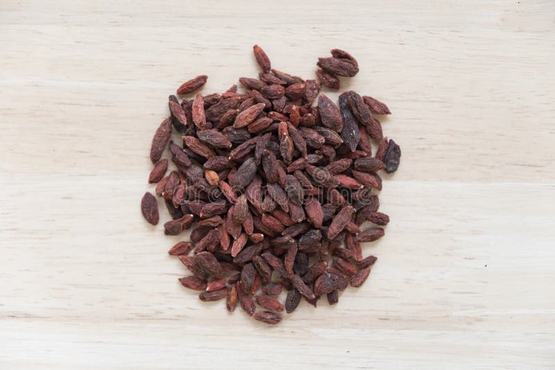 Natural Red Dry Grain on Wooden Background. Stock Photo - Image of ...