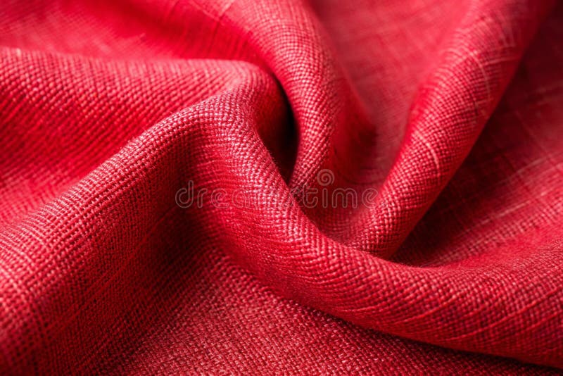 Natural Red Fabric Texture in Light Red Color Stock Illustration ...