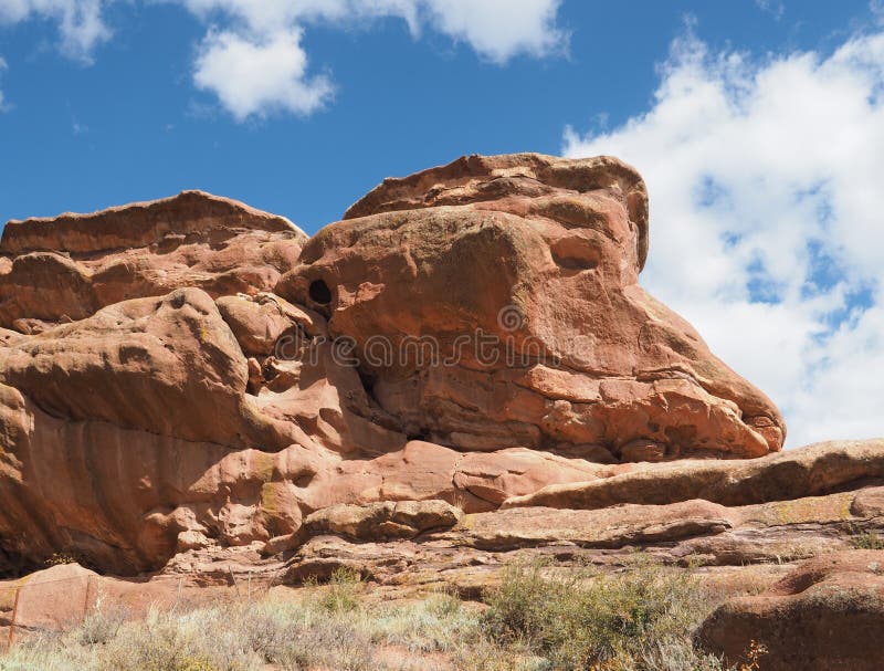 Natural Red Rock Formations in Morrison Colorado Stock Photo - Image of ...