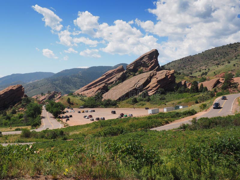 Natural Red Rock Sandstone Formations in Morrison Colorado. Stock Image ...