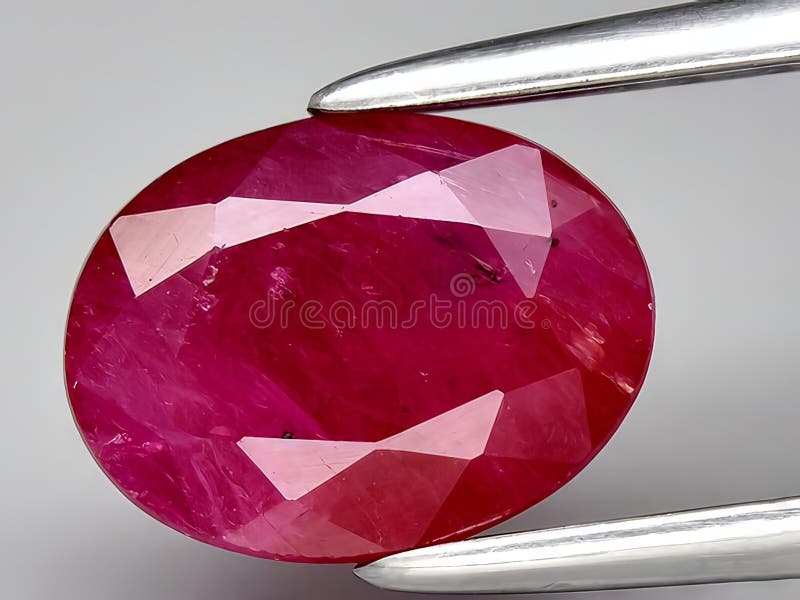 Natural Red Ruby Corrundum Gemstone on the Background Stock Image ...