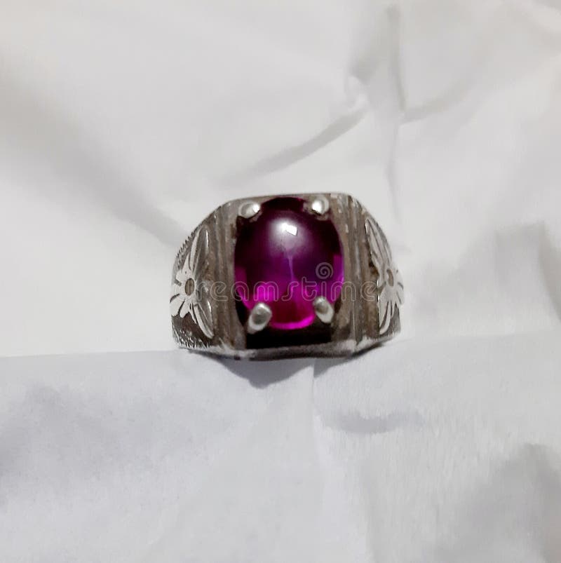 Natural red sapphire stock image. Image of earrings - 222125241