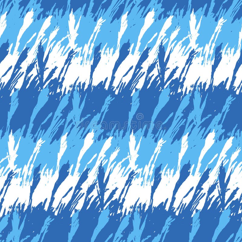 Natural Reed, Blue White Seamless Pattern for Textile, Illustration ...