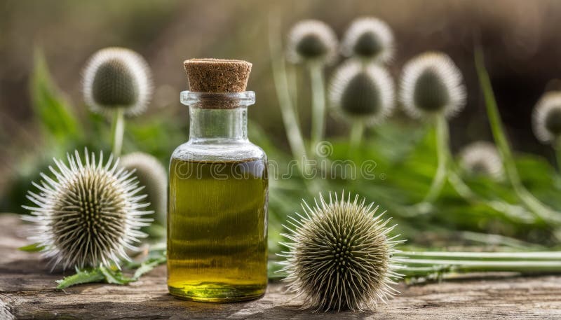 Natural Remedy in a Bottle, Surrounded by Nature S Bounty Stock ...