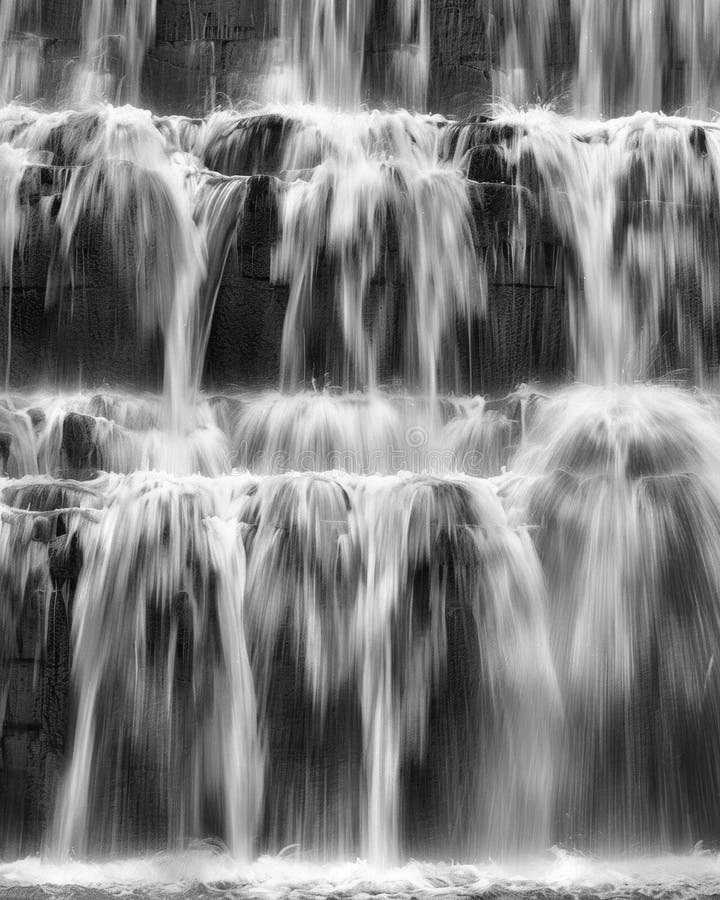 The Natural Repetition of a Cascading Waterfall Its Steady Flow ...