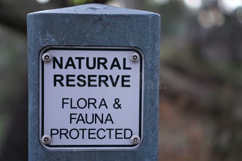 Natural reserve sign stock image. Image of regulation - 145485605