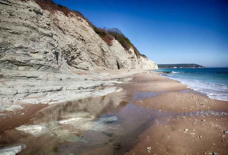The Natural Reserve White Rocks in Bulgaria Stock Image - Image of ...