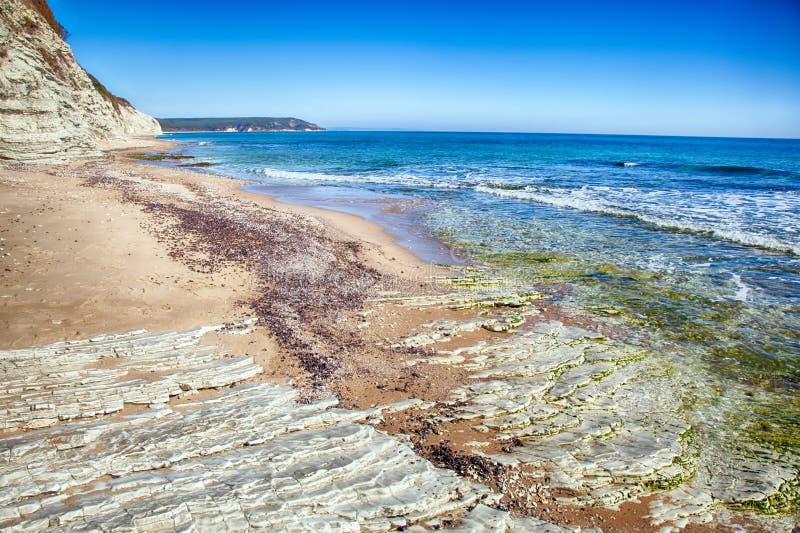The Natural Reserve White Rocks in Bulgaria Stock Image - Image of ...