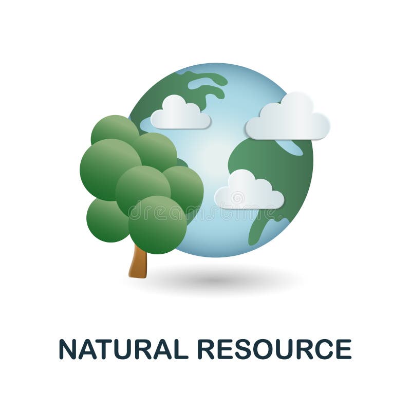 Natural Resource Icon. 3d Illustration from Esg Collection Stock Vector ...