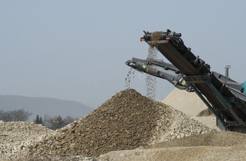 Natural Resource Sand and Gravel Stock Photo - Image of extraction ...