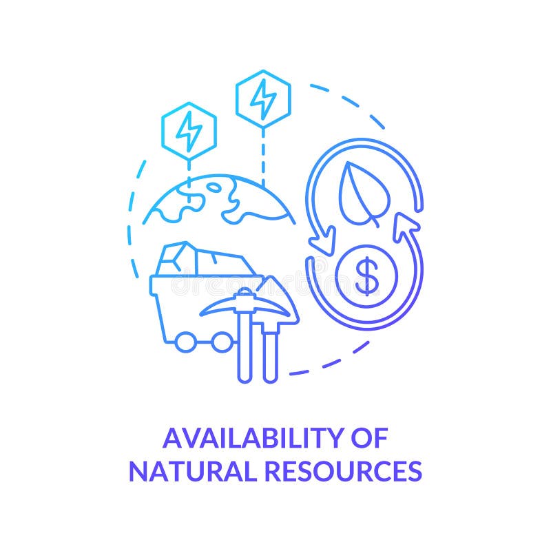 Natural Resources Availability Concept Icon Stock Vector - Illustration ...