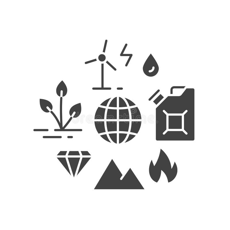 Water Resources Glyph Black Icon. Green Energy Sign. Hydro Electricity ...