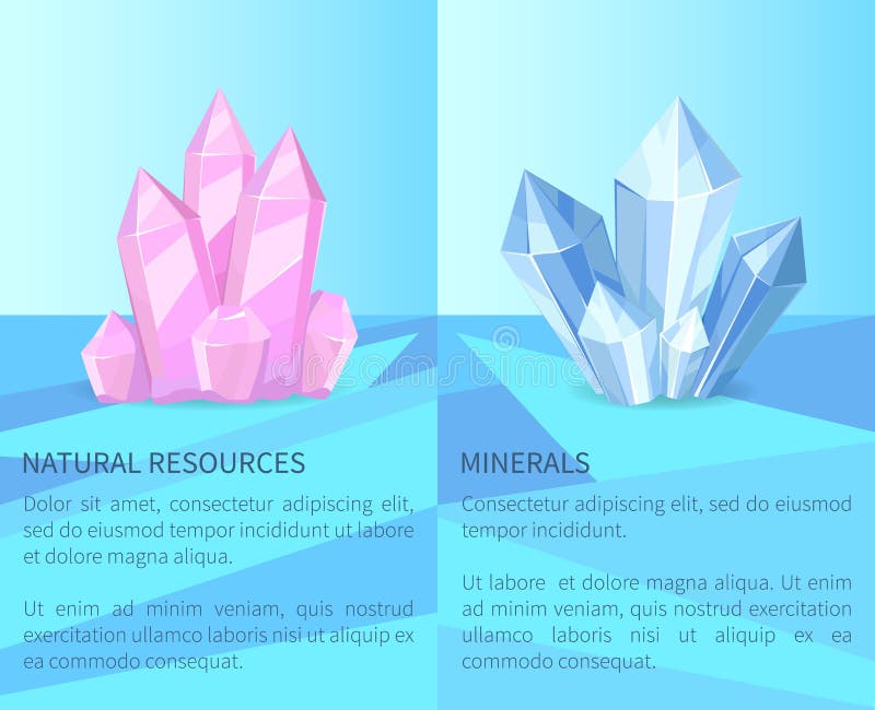 Natural Resources and Minerals Vector Illustration Stock Vector ...