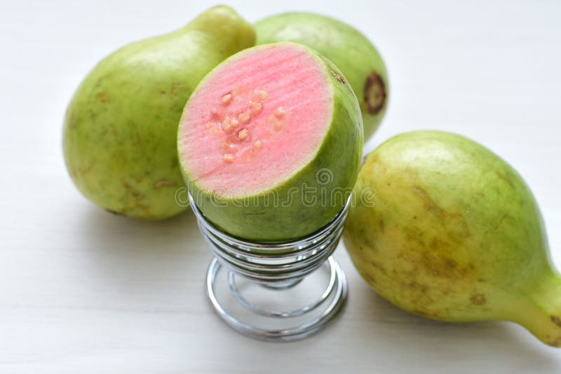 Natural ripe guava fruit stock photo. Image of common - 176379068